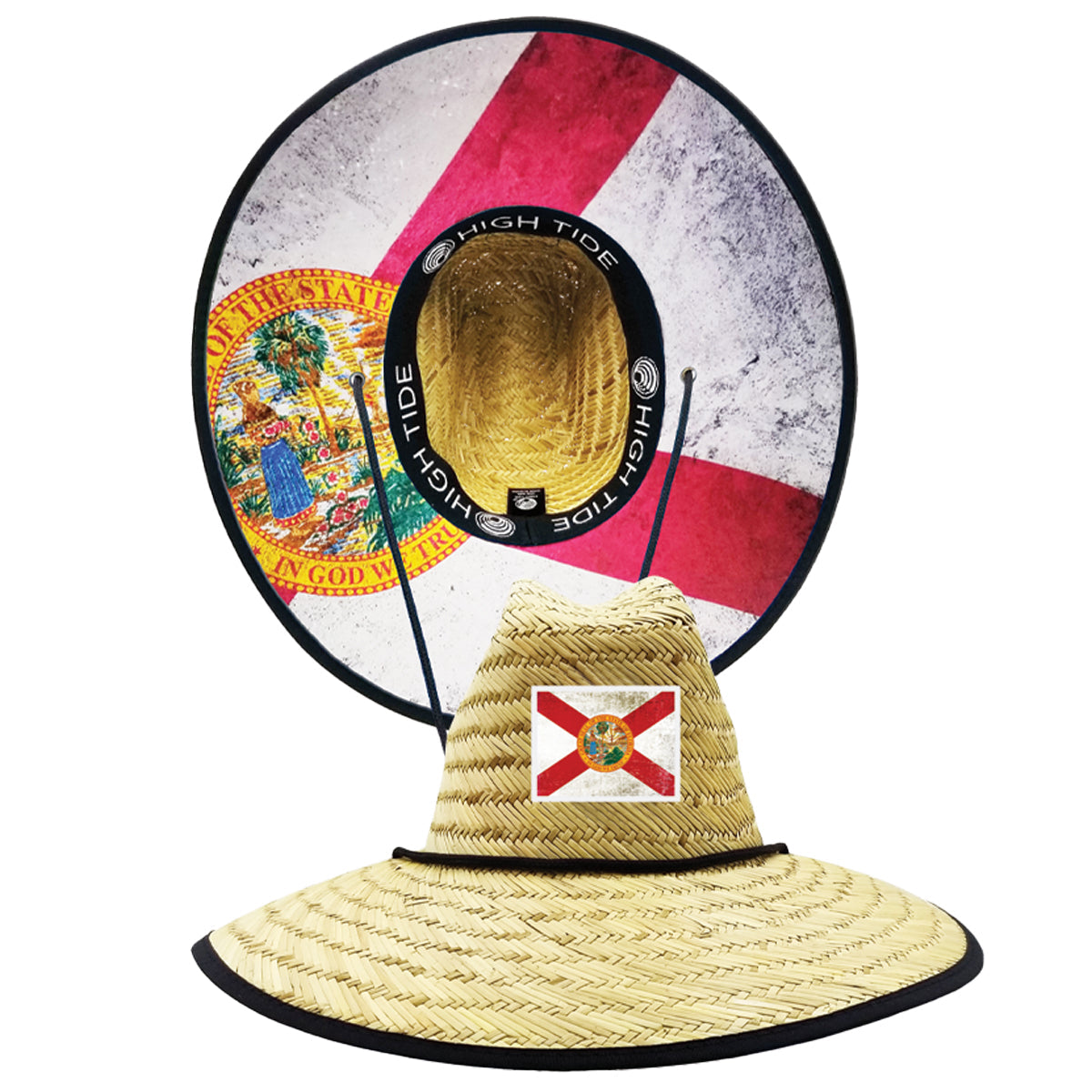 HIGH TIDE FLORIDA FLAG STRAW HAT – High Tide Footwear