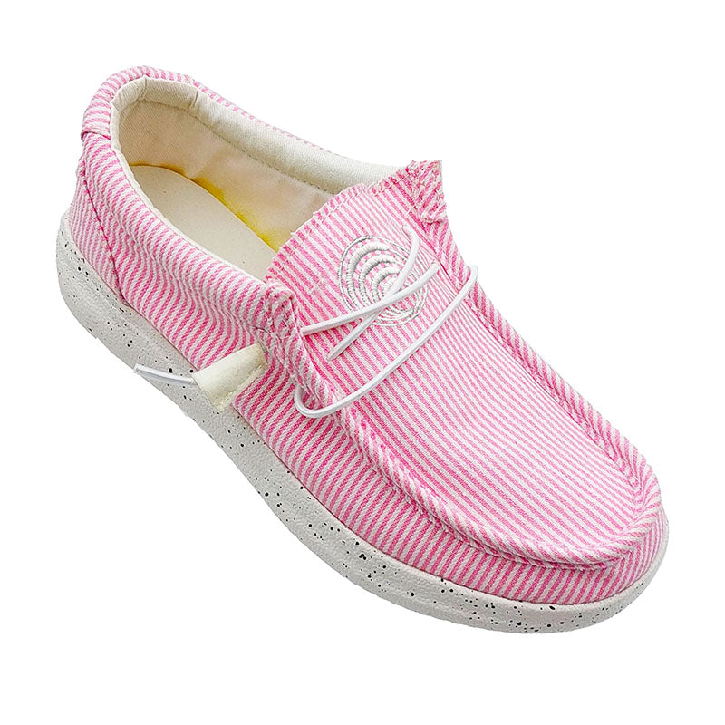 LADIES PINK STRIPE CRUISER – High Tide Footwear
